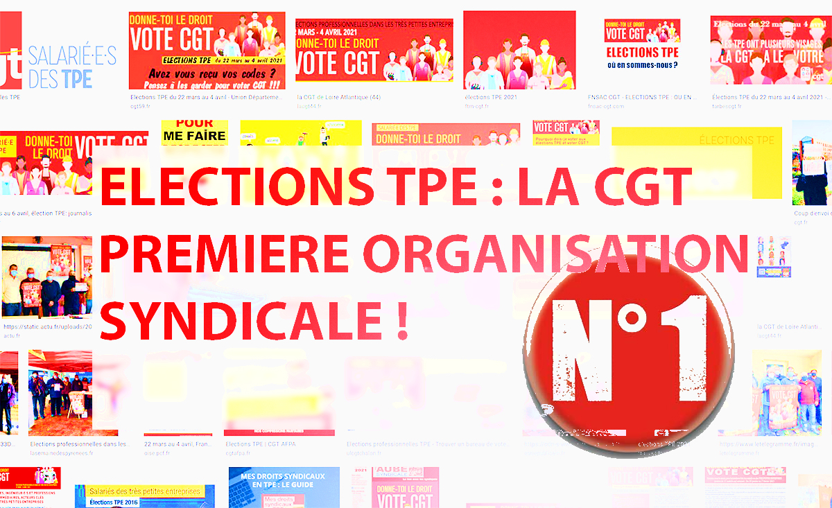 TPE : LA CGT PREMIÈRE ORGANISATION SYNDICALE